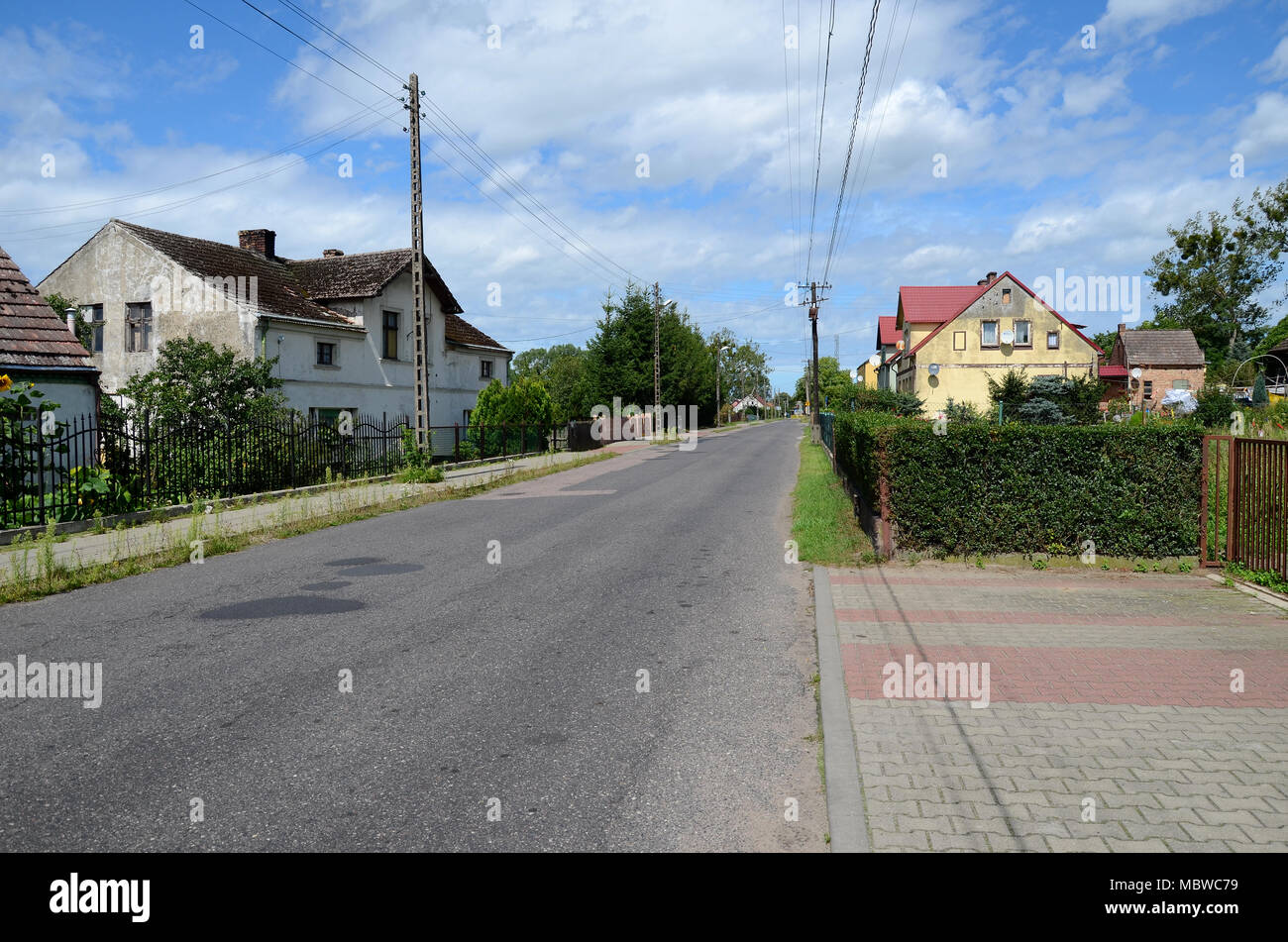Street in the countryside in Poland Stock Photo - Alamy
