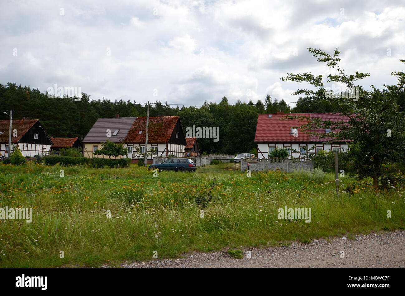 Street in the countryside in Poland Stock Photo - Alamy