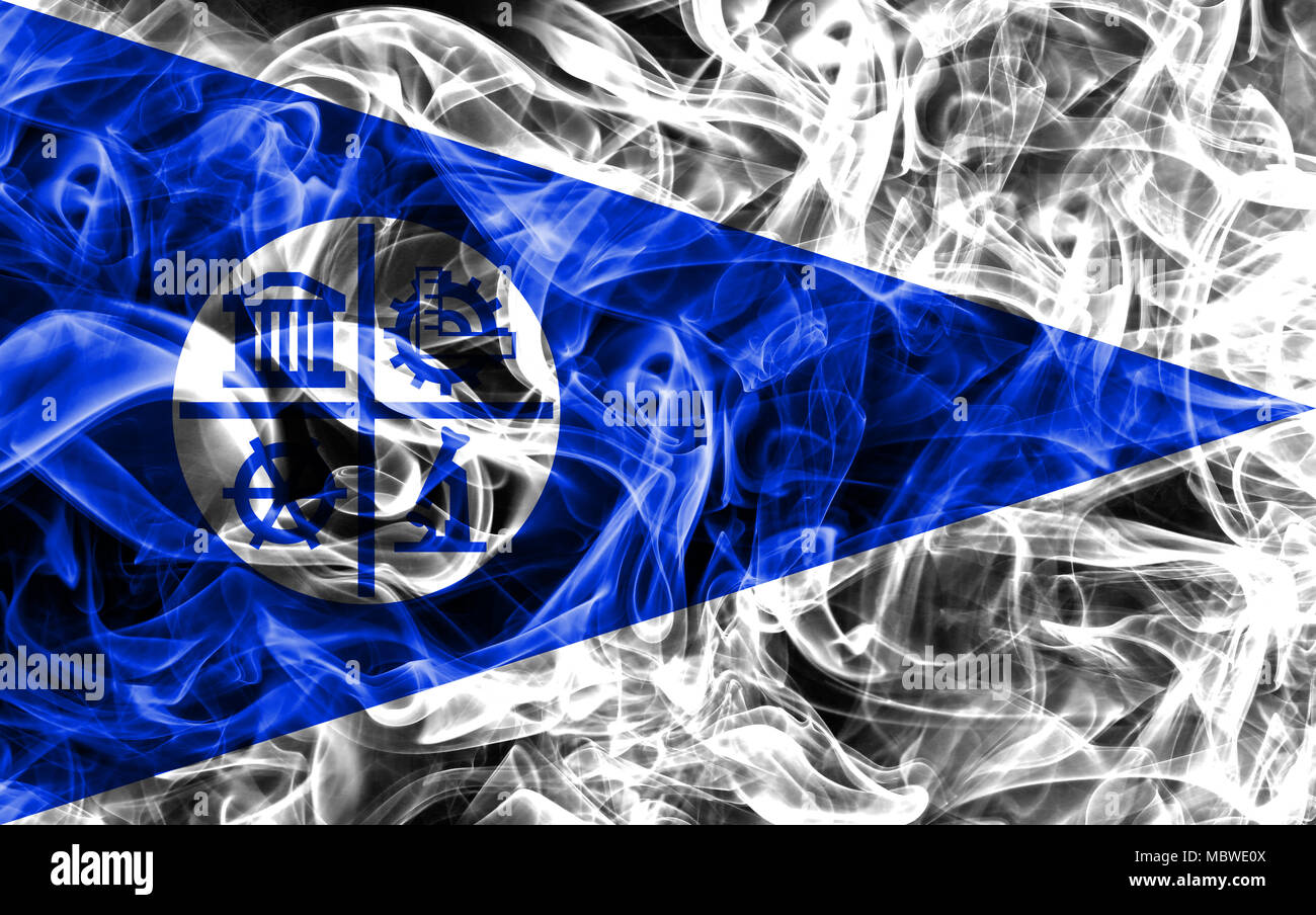 Minneapolis city smoke flag, Minnesota State, United States Of America ...