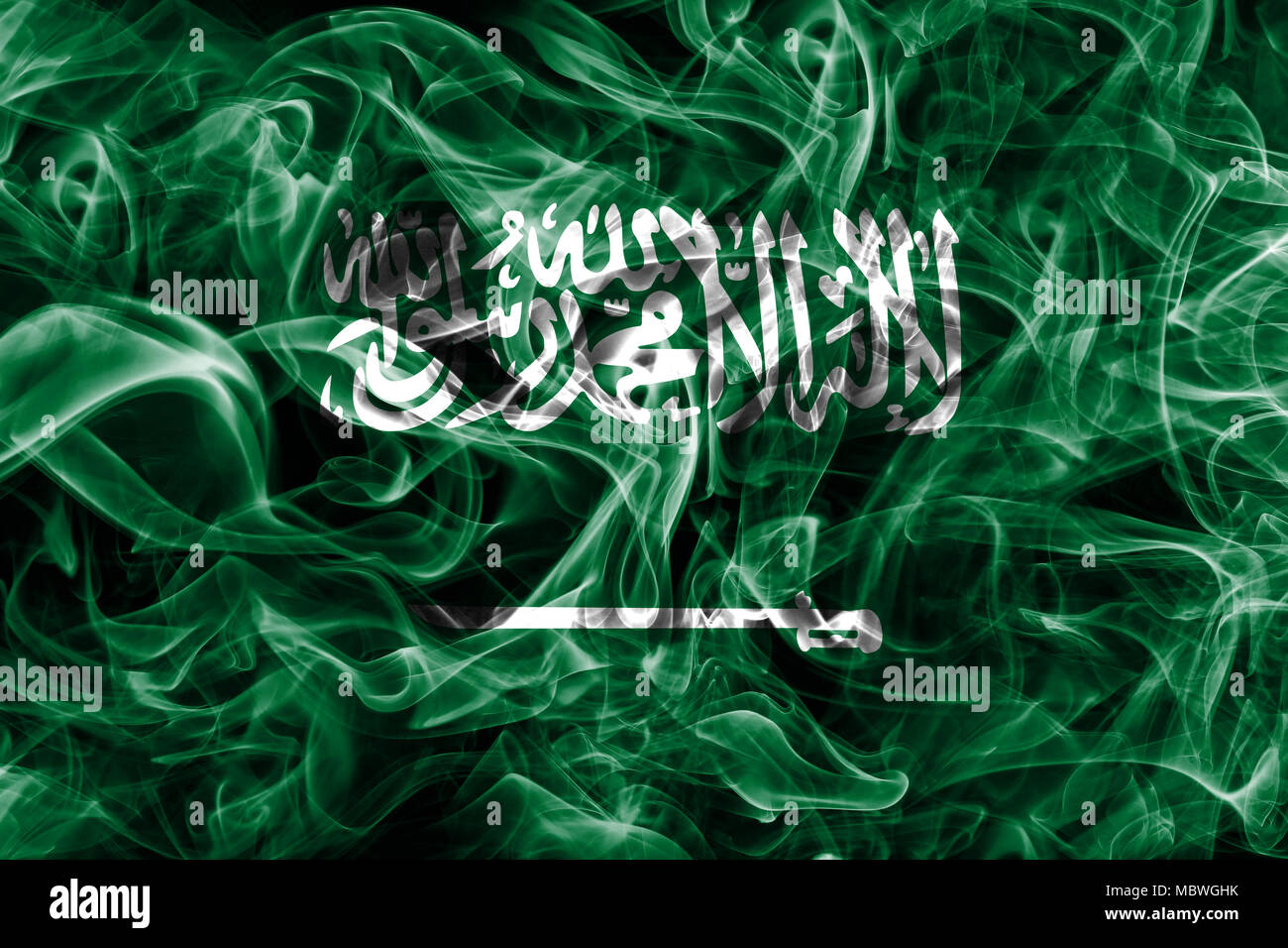 Saudi arabia smoke flag hi-res stock photography and images - Alamy