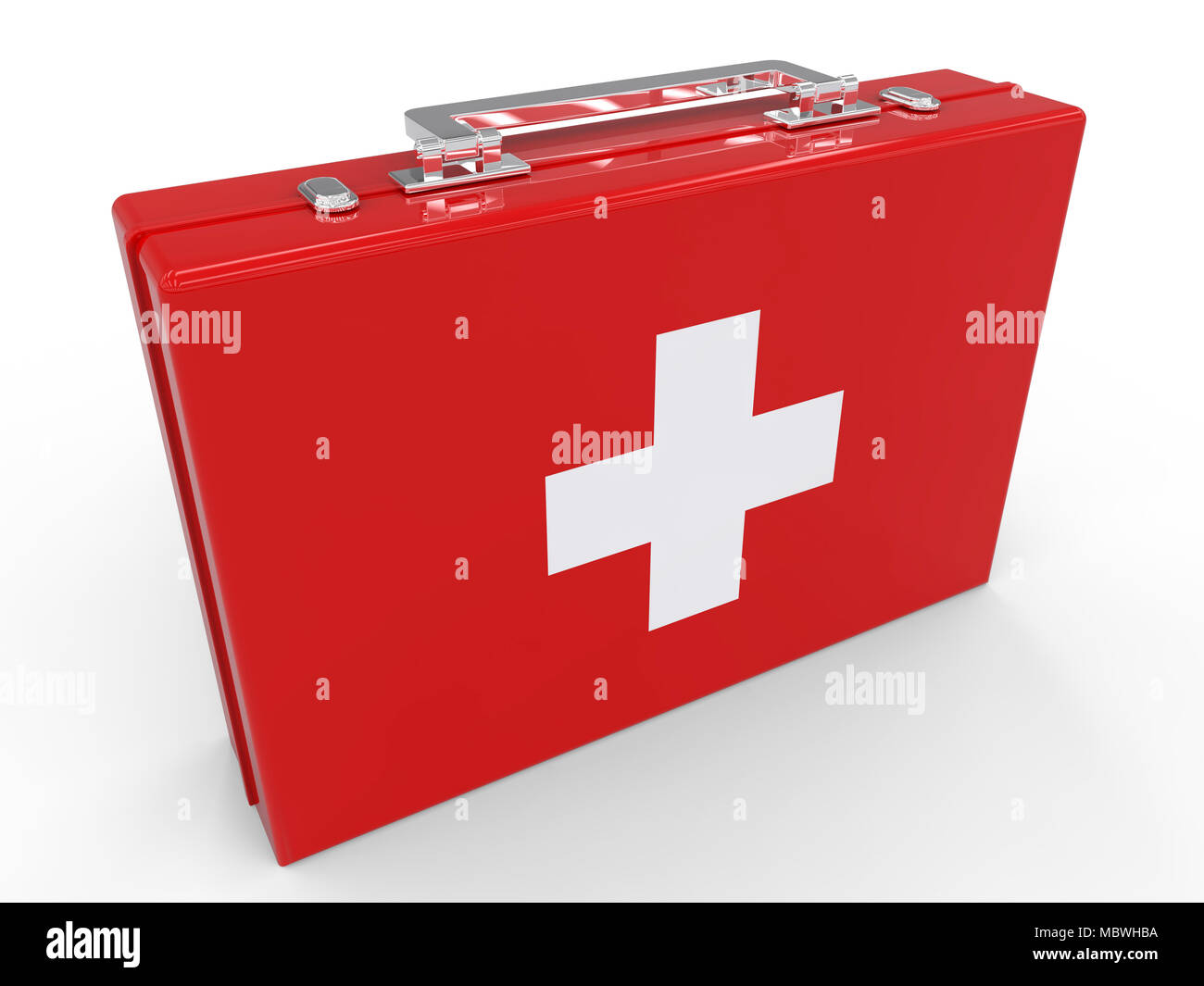 First Aid kit box isolated on white background. 3d illustration Stock ...