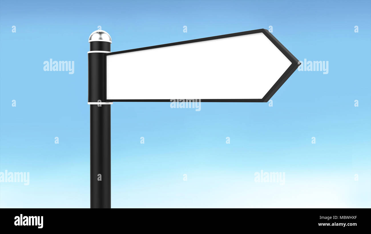 Real Blank Street Sign