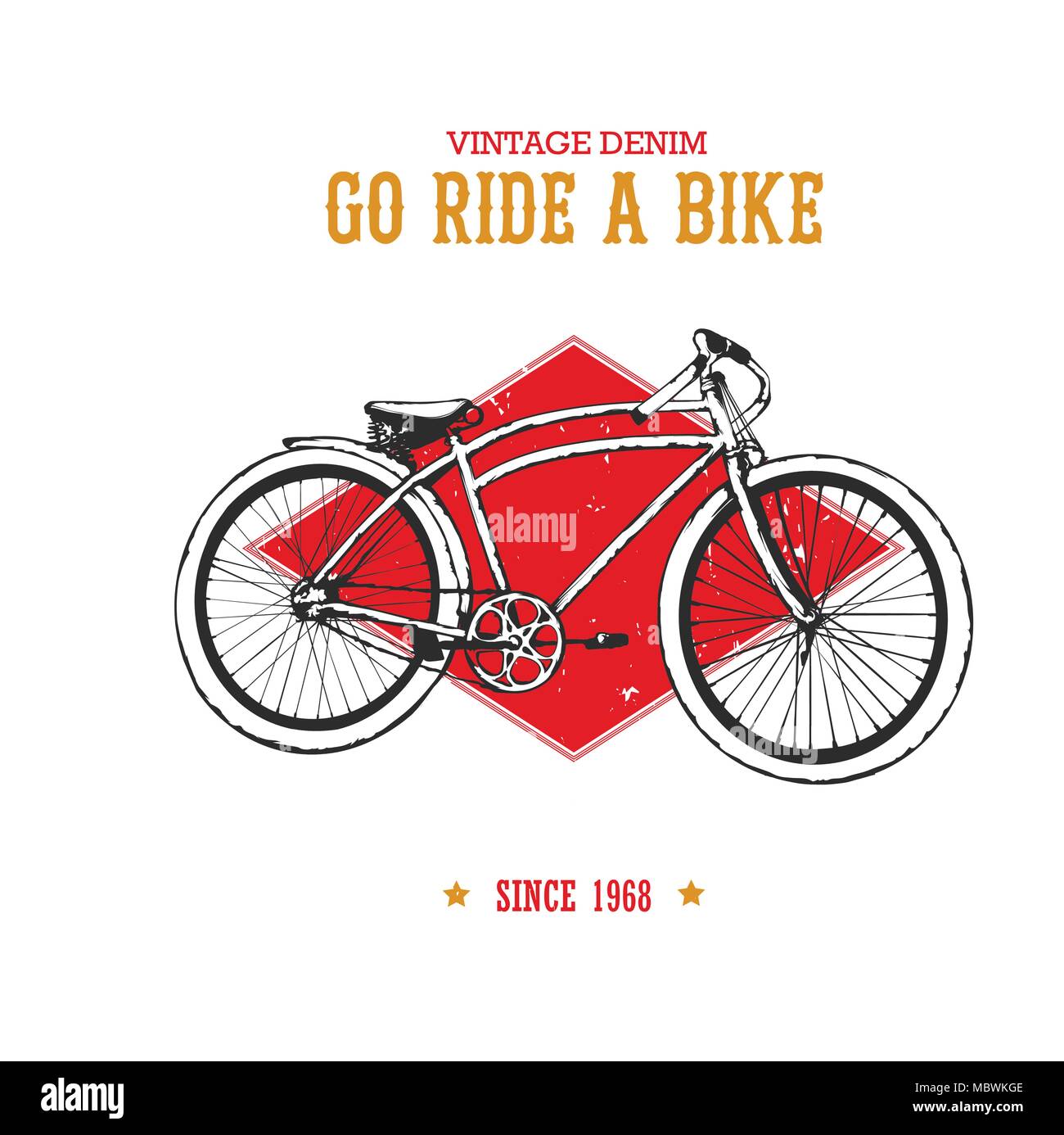 Old bicycle emblem Stock Vector Image & Art - Alamy