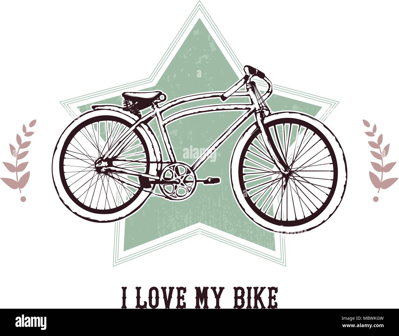 Old bicycle emblem Stock Vector Image & Art - Alamy