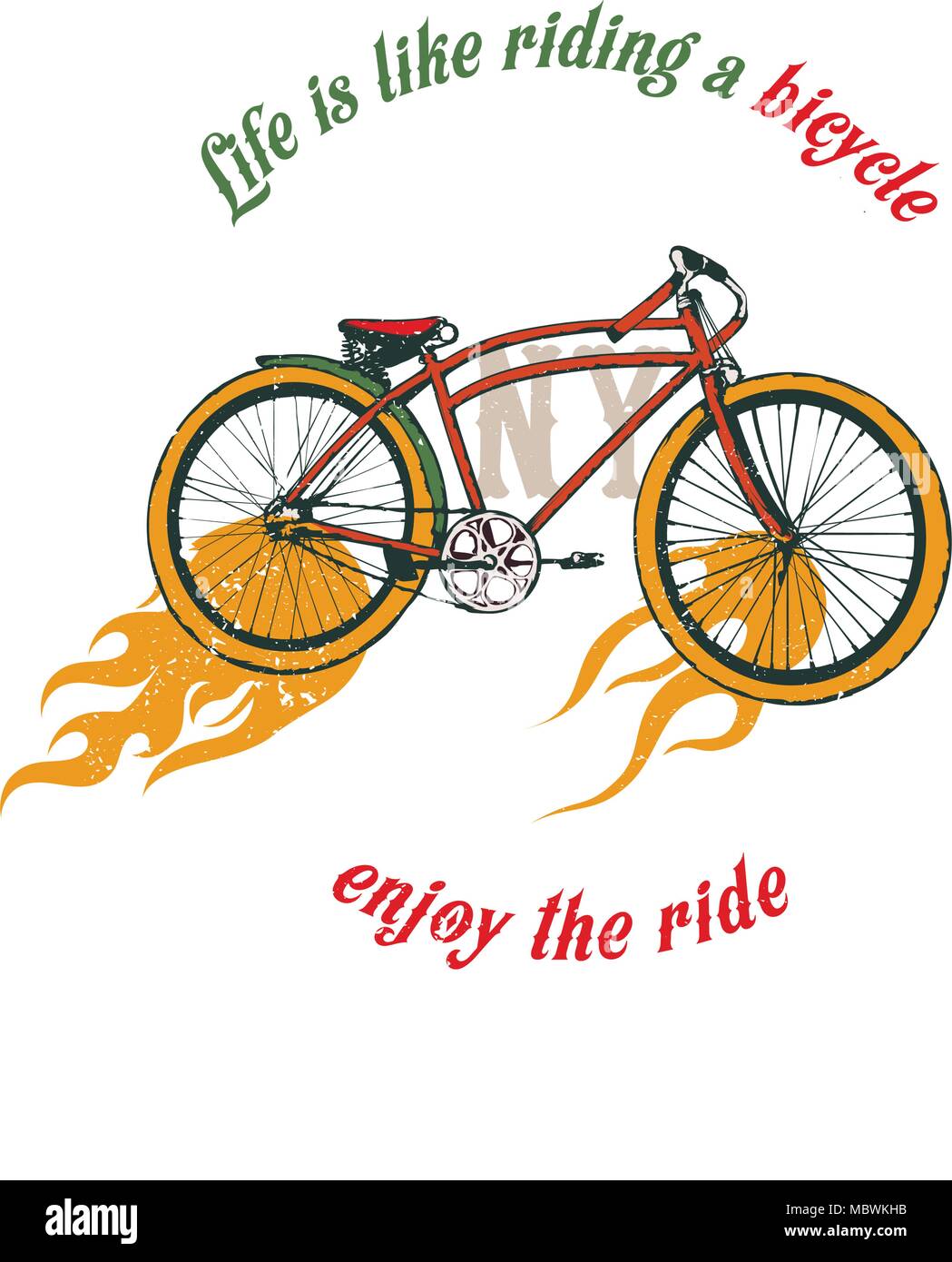 Vintage bicycle symbol Stock Vector Images - Alamy