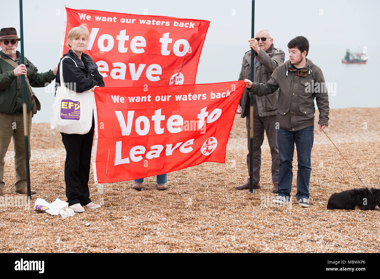 Fishing For Leave demonstration by fishermen at Hastings, East Sussex ...