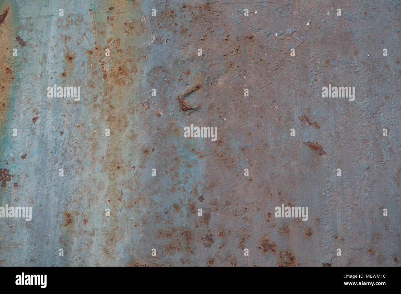 Background rusting iron plate with weathered blue paint Stock Photo - Alamy