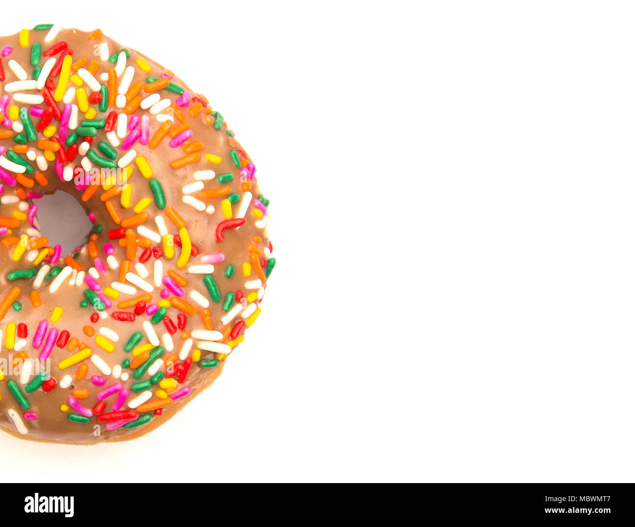 Maple Sprinkle Donuts on a White Background Stock Photo - Alamy