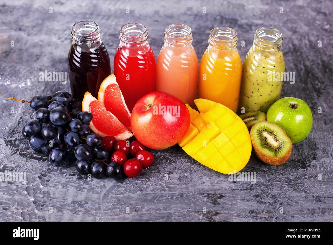 Mix fruits background.Fresh fruits close up.Healthy eating, dieting ...