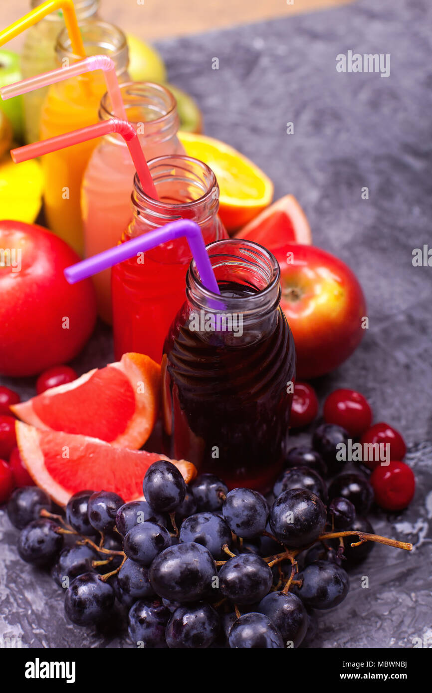 Fresh Color Juices Smoothie Violet Green Yellow Orange Red from ...