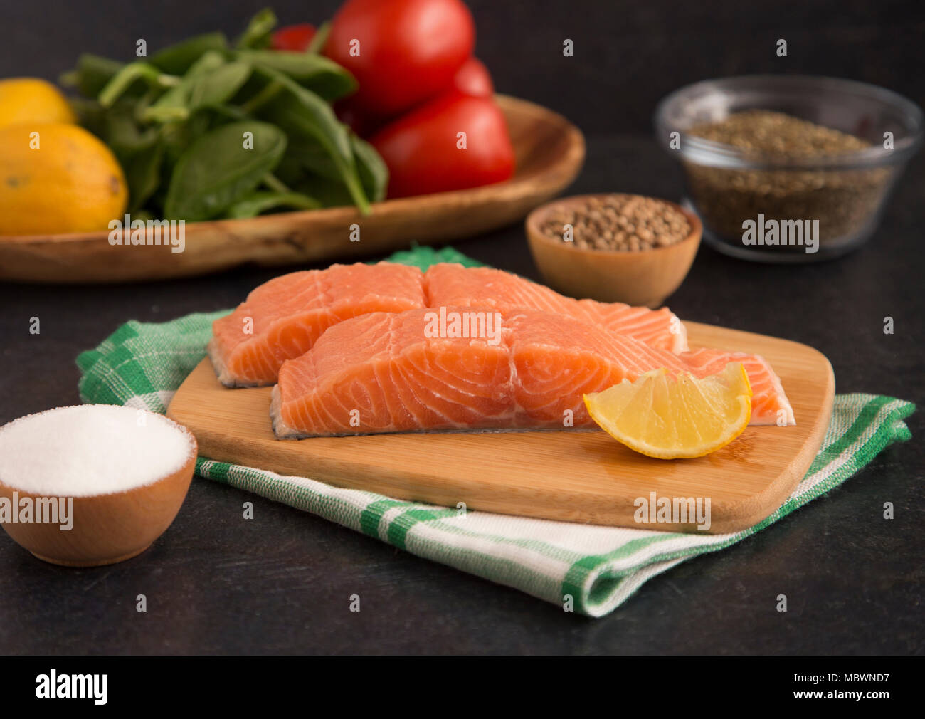 Beautiful salmon fillet on hi-res stock photography and images - Alamy