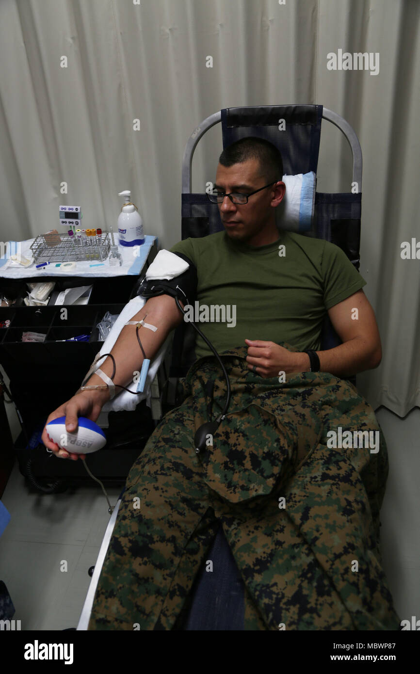 CAMP FOSTER, OKINAWA, Japan – Staff Sgt James Hernandez donates blood ...