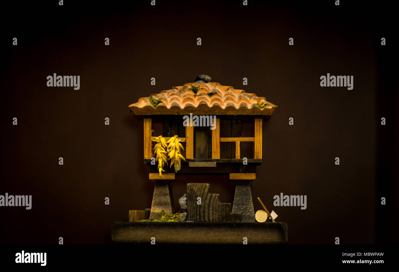 Traditional spanish barn in miniature Stock Photo - Alamy