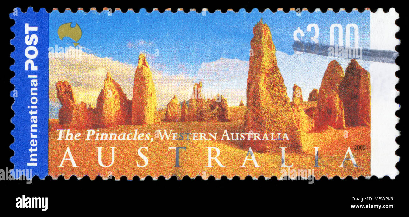 AUSTRALIA - CIRCA 2000: A Stamp printed in AUSTRALIA shows the Desert ...