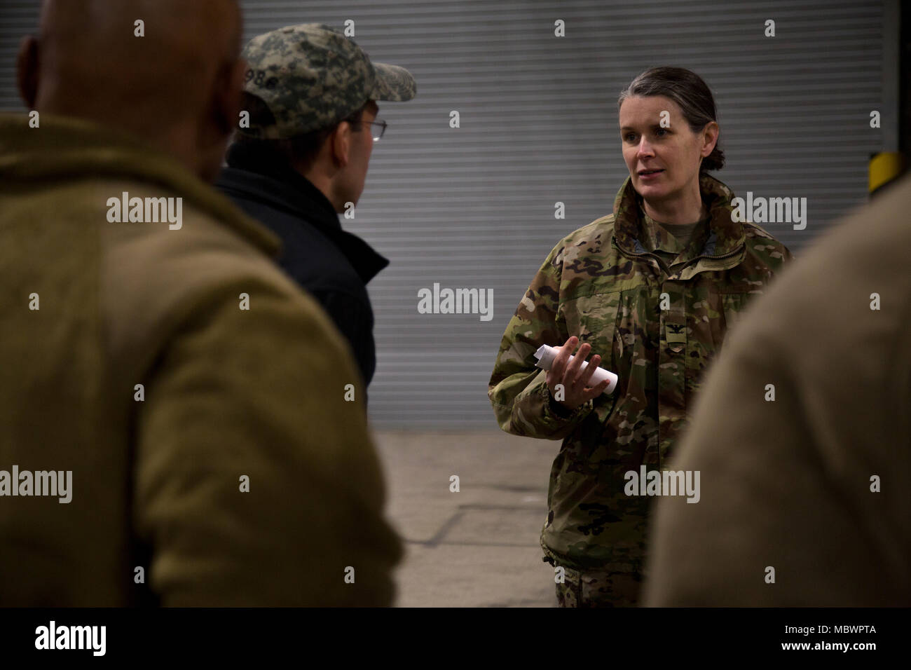 U.S. Army Col. Rene Mann, commander of the 403rd Army Field Support ...