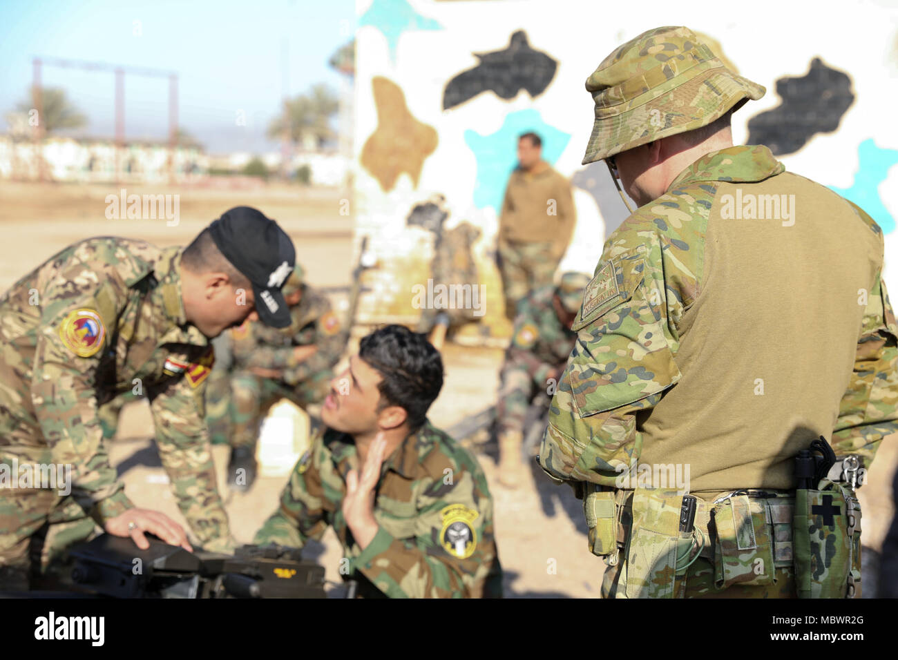 Australian Army Cpl. Adrian Rosman oversees an Iraqi Special Forces ...