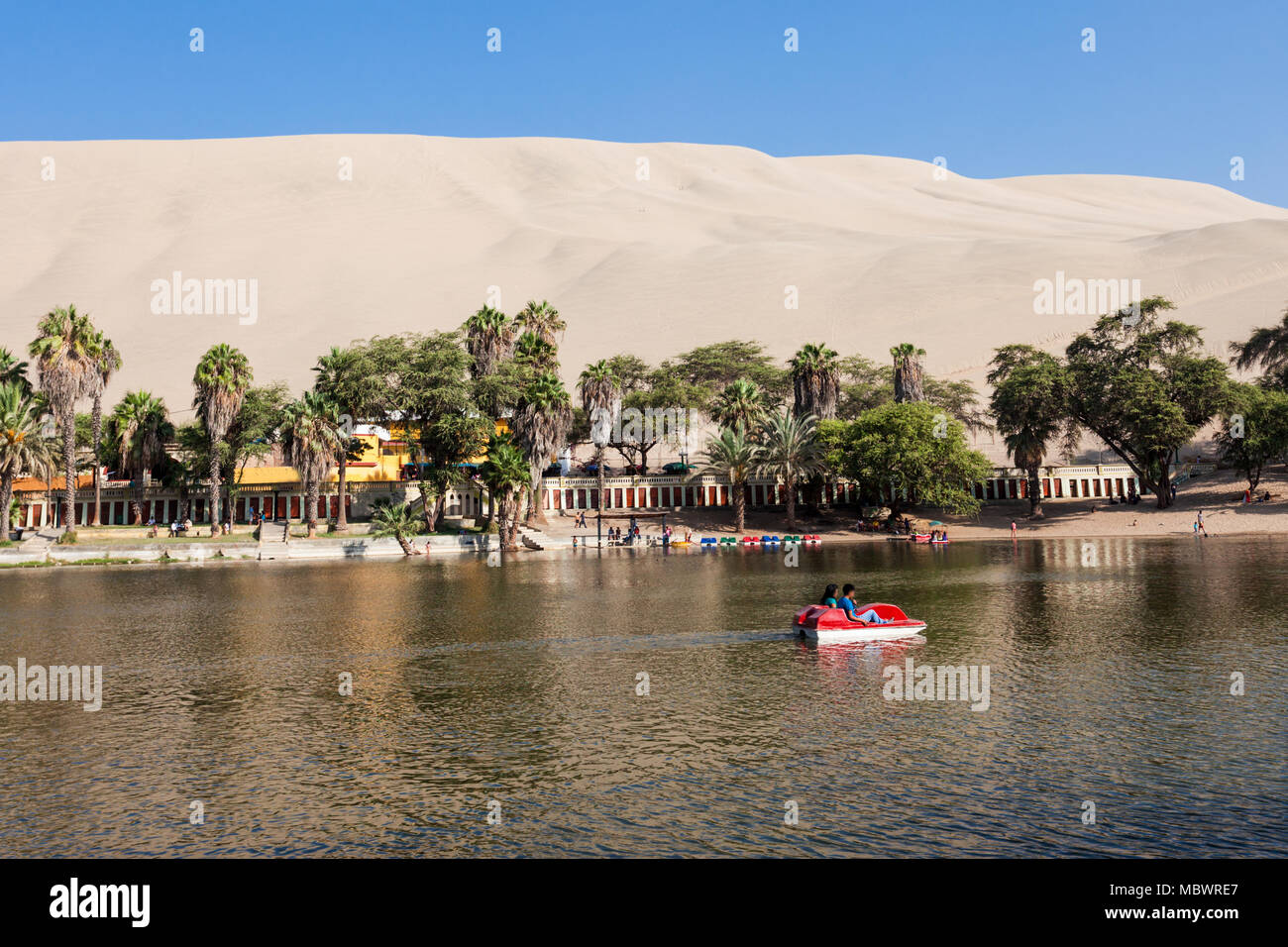 Huacachina oasis in the Ica Region, Peru Stock Photo - Alamy