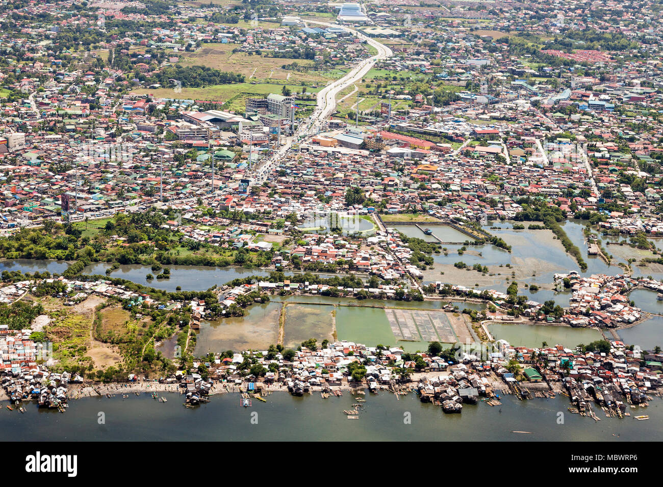Manila suburb, view from the plane, Philippines Stock Photo - Alamy