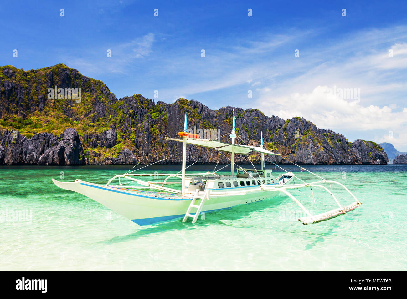 Filipino boat in the sea, El Nido, Philippines Stock Photo - Alamy