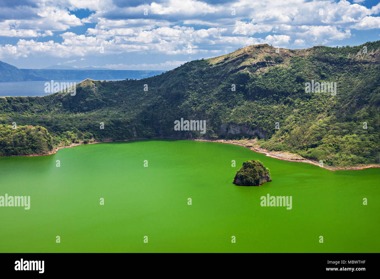 Lake inside Taal volcano near Manila, Philippines Stock Photo - Alamy