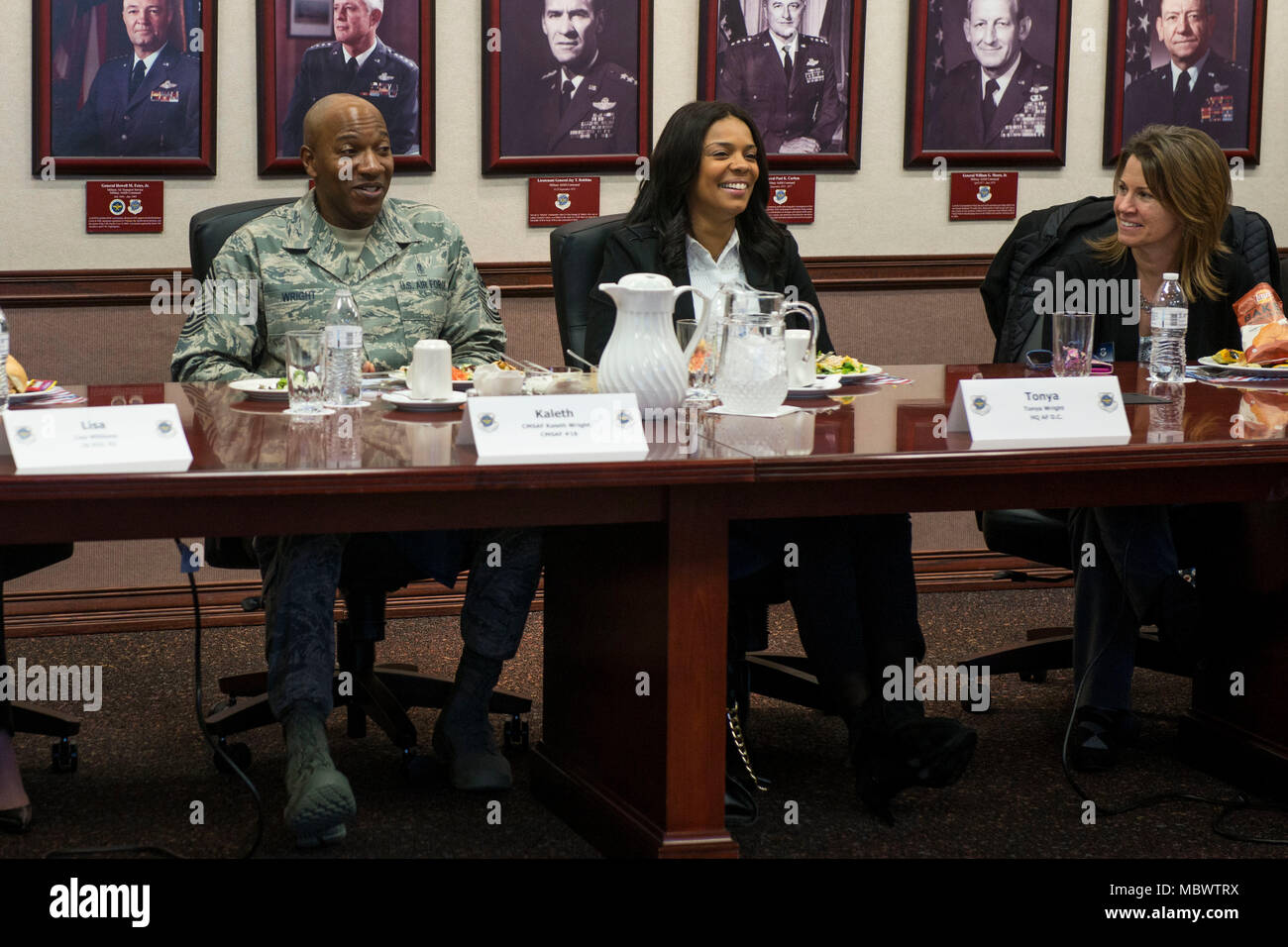 Chief Master Sgt. of the Air Force Kaleth O. Wright and his wife, Tonya ...