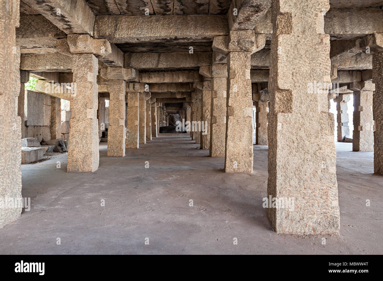 Many ruined columns as a perspective objects Stock Photo - Alamy