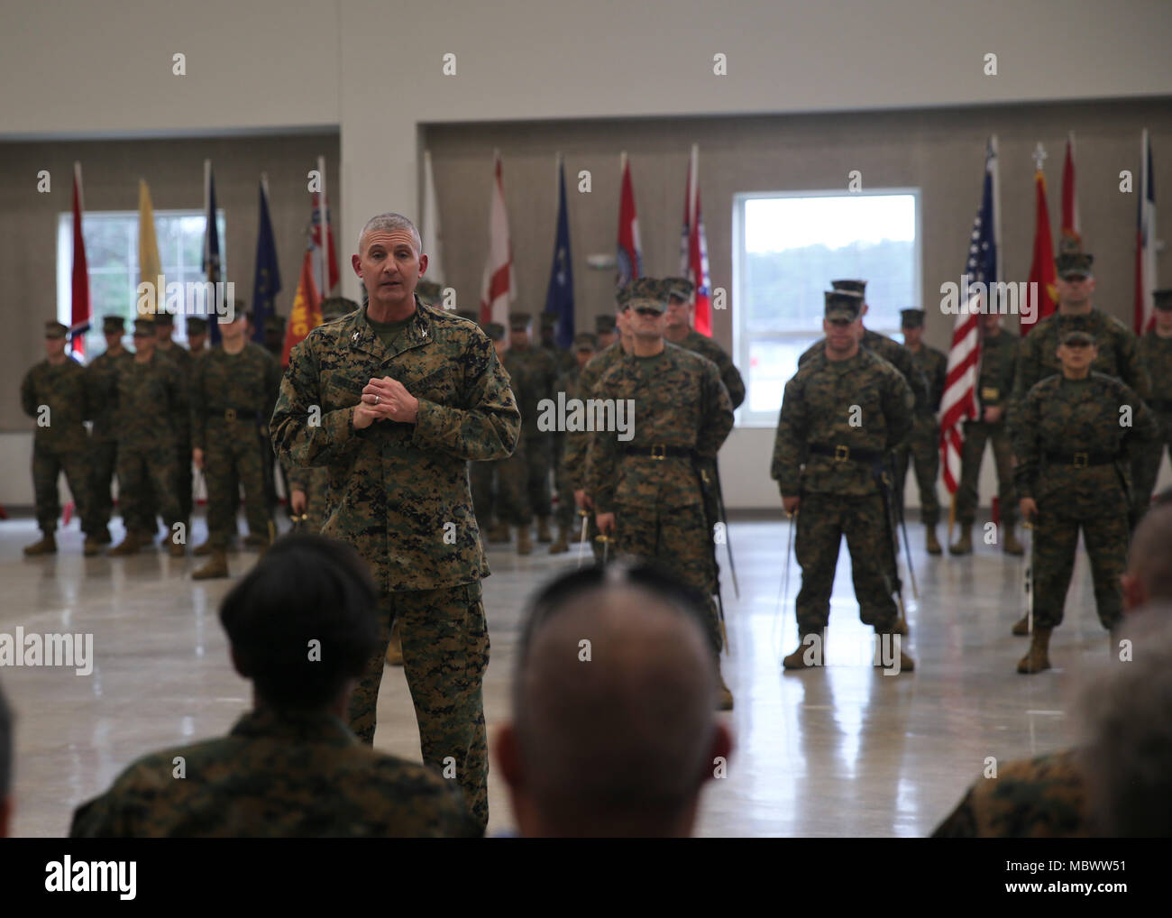 U.S. Marine Corps Col. Christopher J. Williams, left, Director of ...