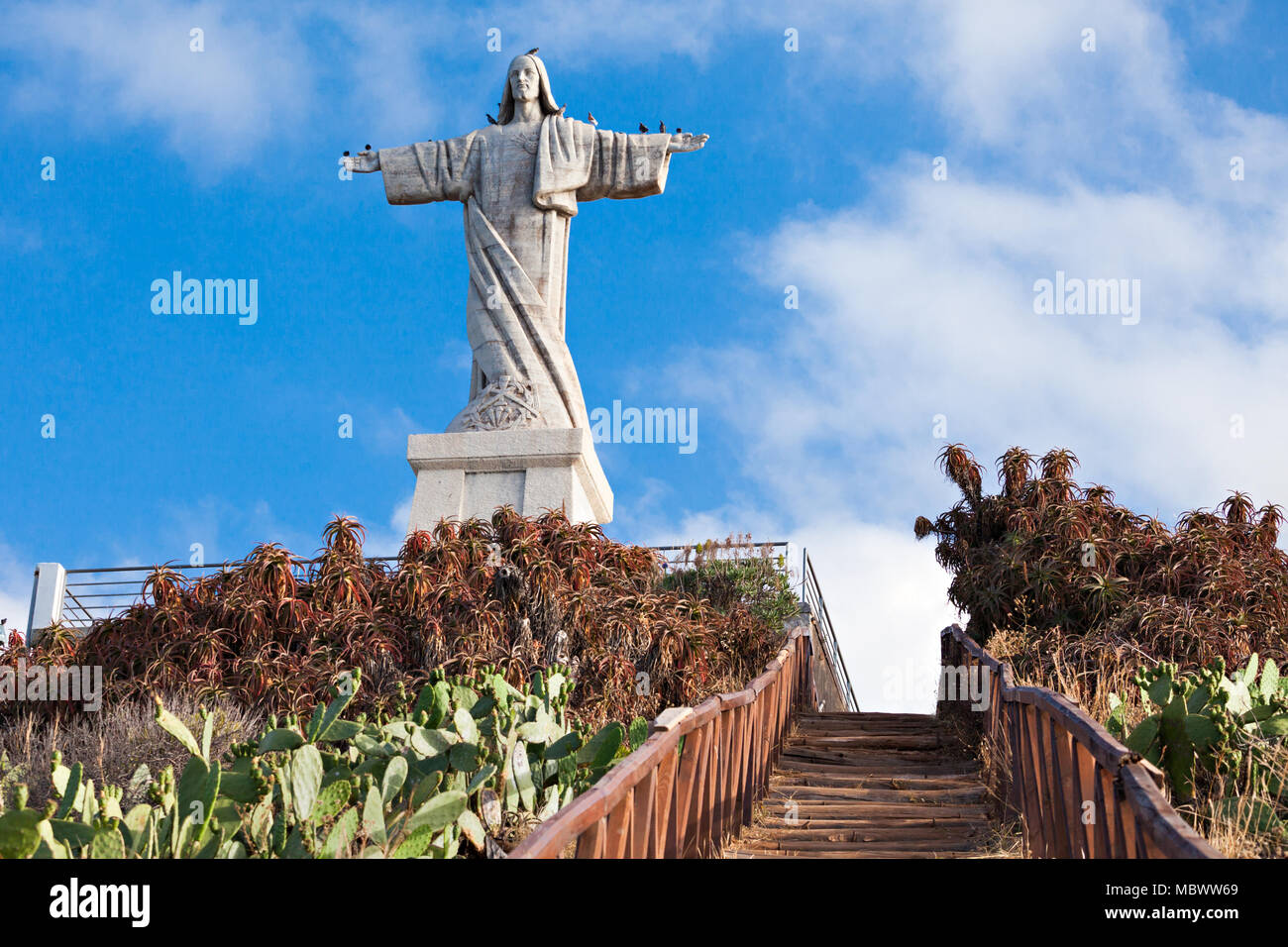 The Christ the King statue is a Catholic monument on Madeira island ...