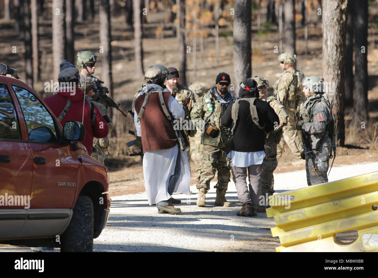 Soldiers with the 1st Security Force Assistance Brigade work with the ...