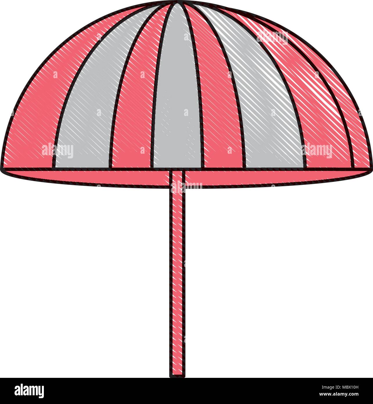 beach parasol icon over white background, colorful design. vector ...
