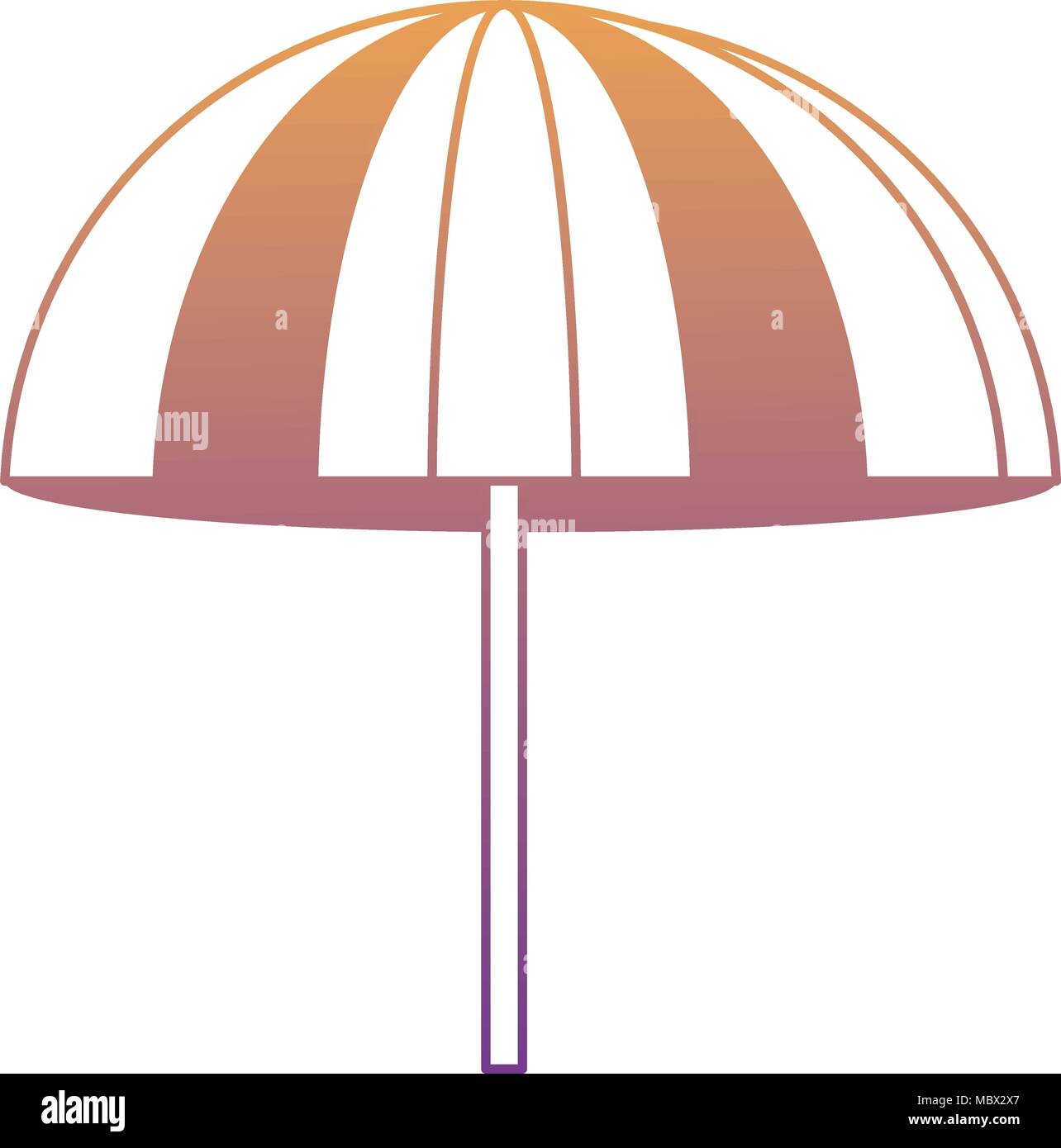beach parasol icon over white background, colorful design. vector ...
