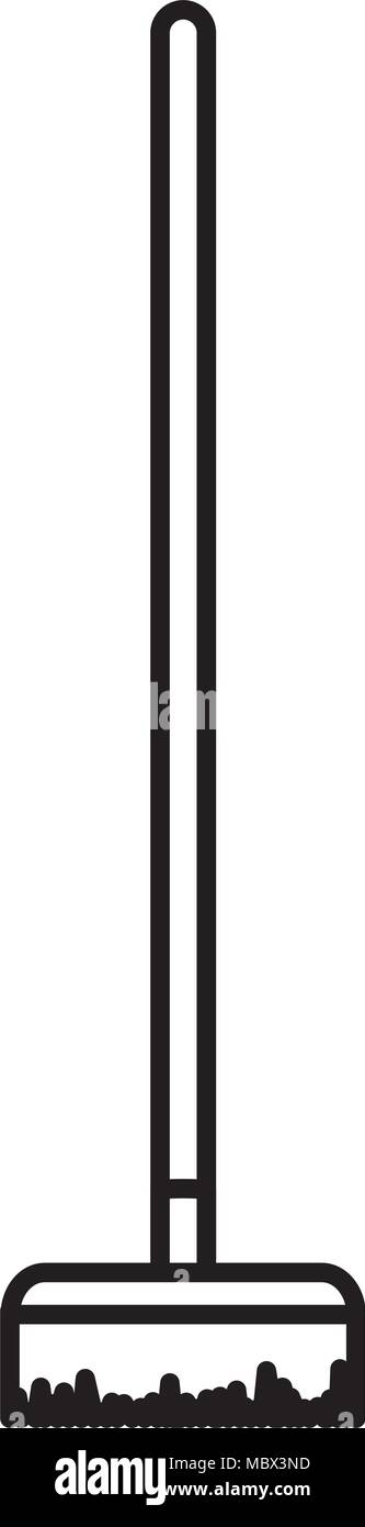 line broom sweep object to clean home Stock Vector Image & Art - Alamy