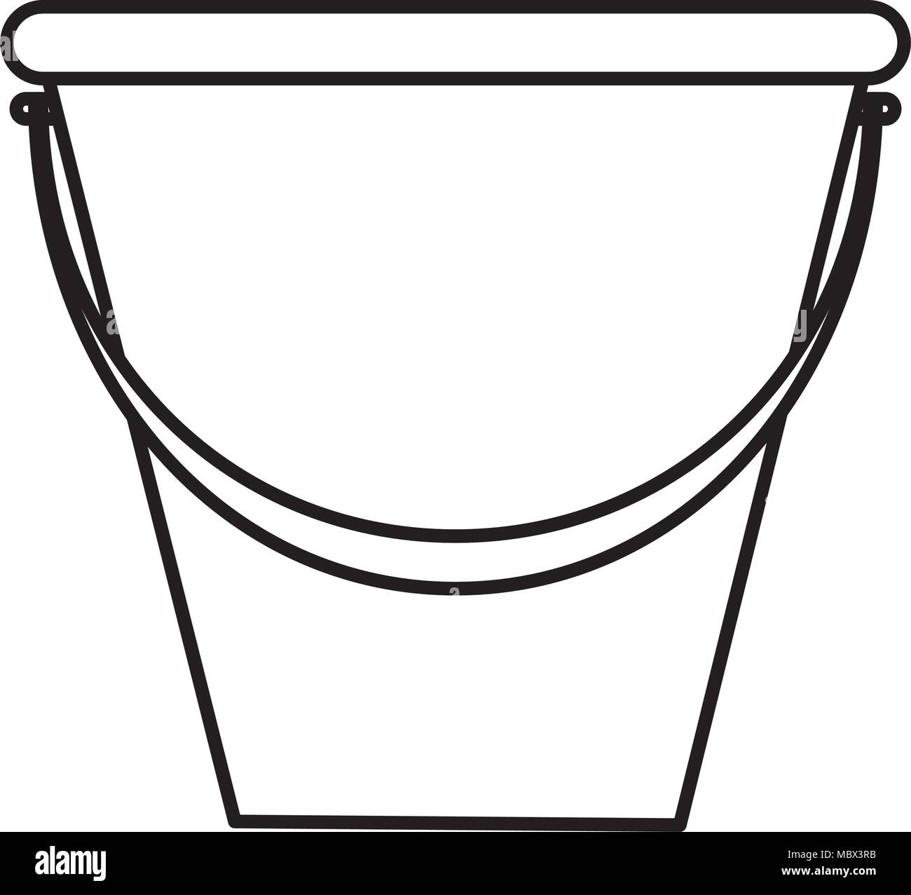 line plastic pail object to clean house Stock Vector Image & Art - Alamy