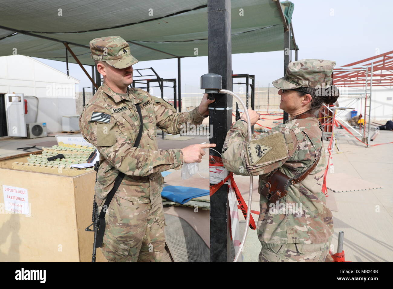 U.S. Army Maj. Julie Bridges (Right) from the 1st Armored Division and ...