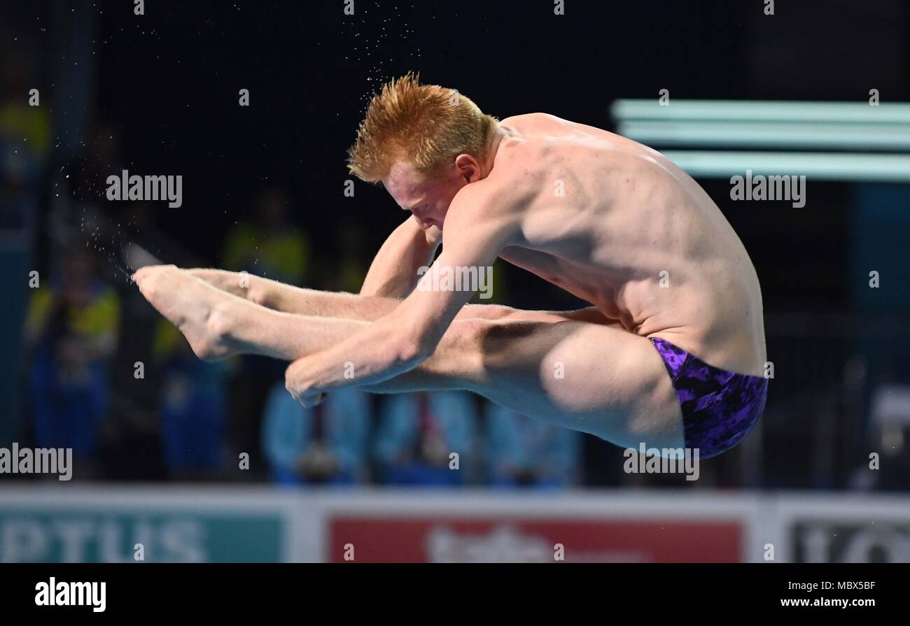Queensland, Australia. 11th April, 2018. James HEATLY (SCO). Diving ...