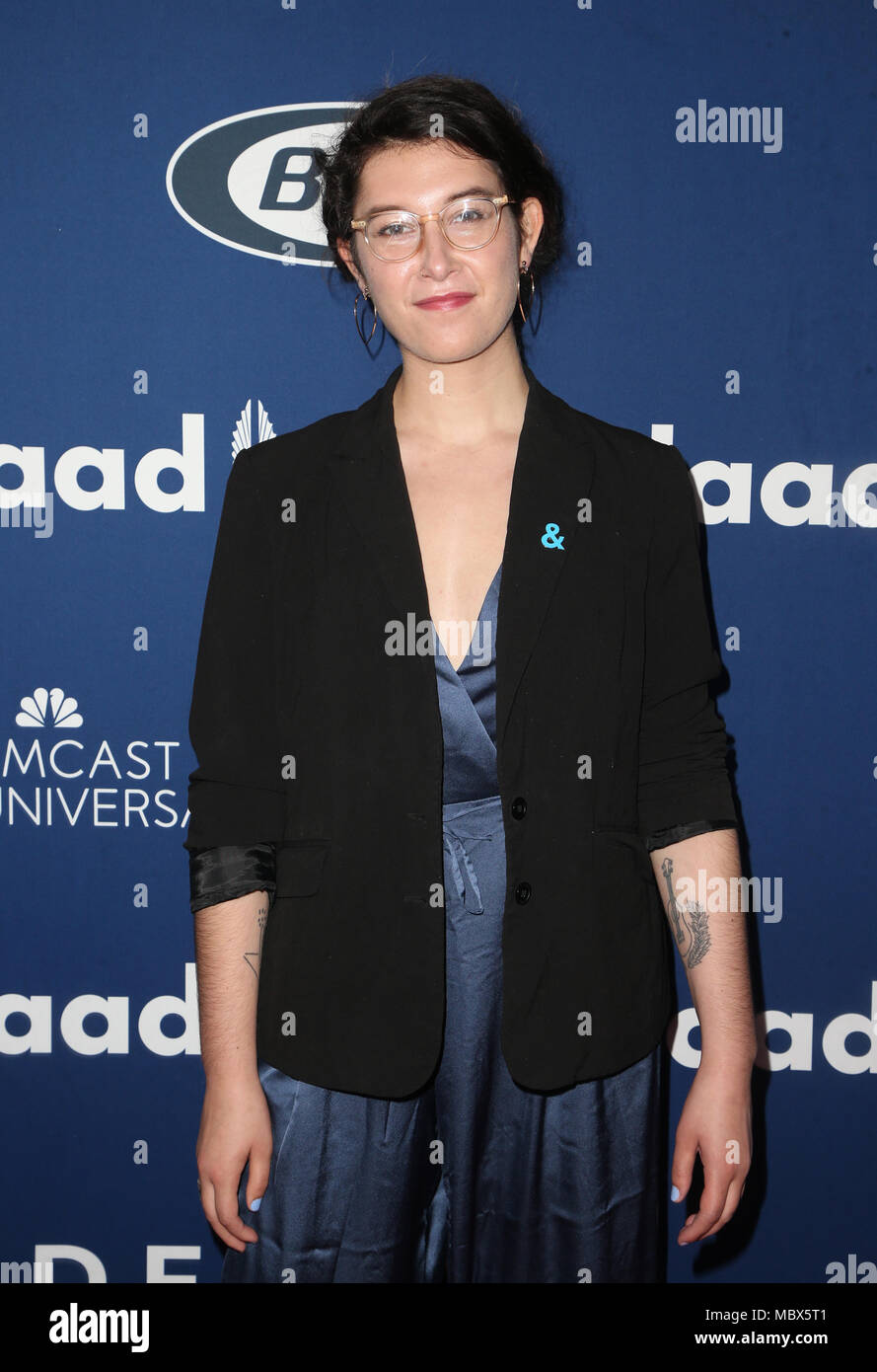 BEVERLY HILLS, CA - APRIL 11: Shayna Maci Warner, at the GLAAD Media ...