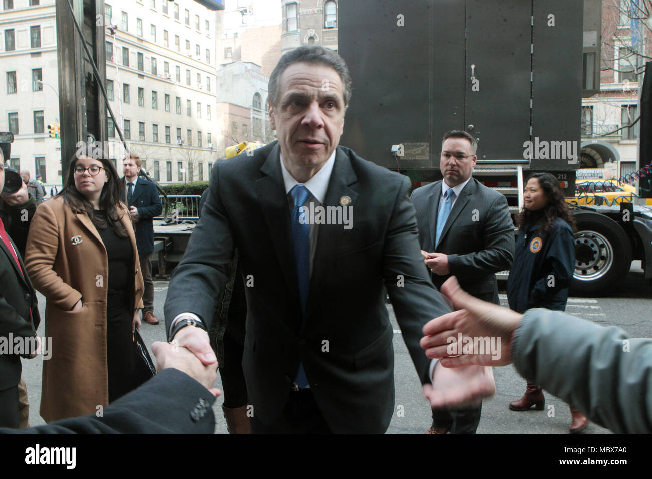 New York, New York, USA. 11th Apr, 2018. New York State Governor Andrew ...