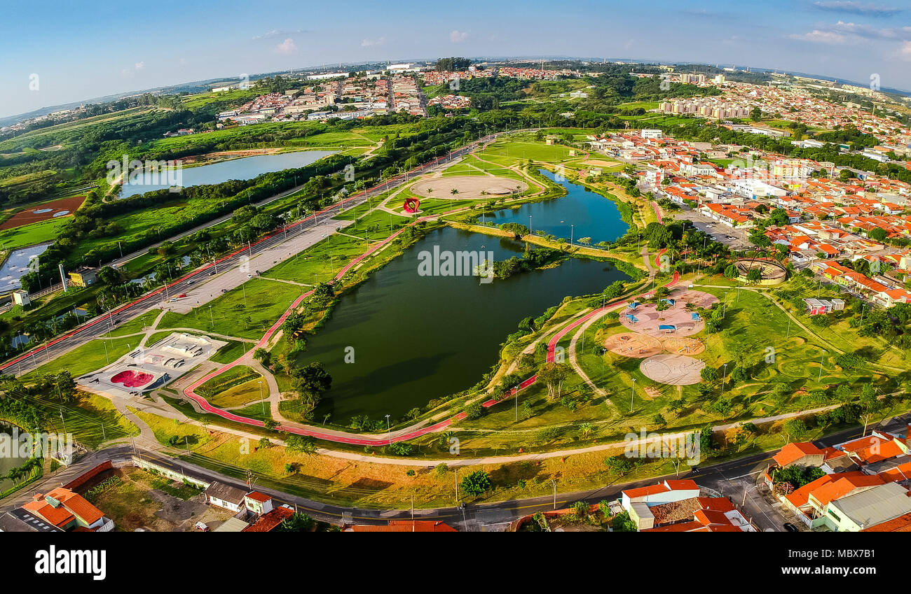 Sorocaba, Brazil. 11th Apr, 2018. Aerial image of Sorocaba. In the ...