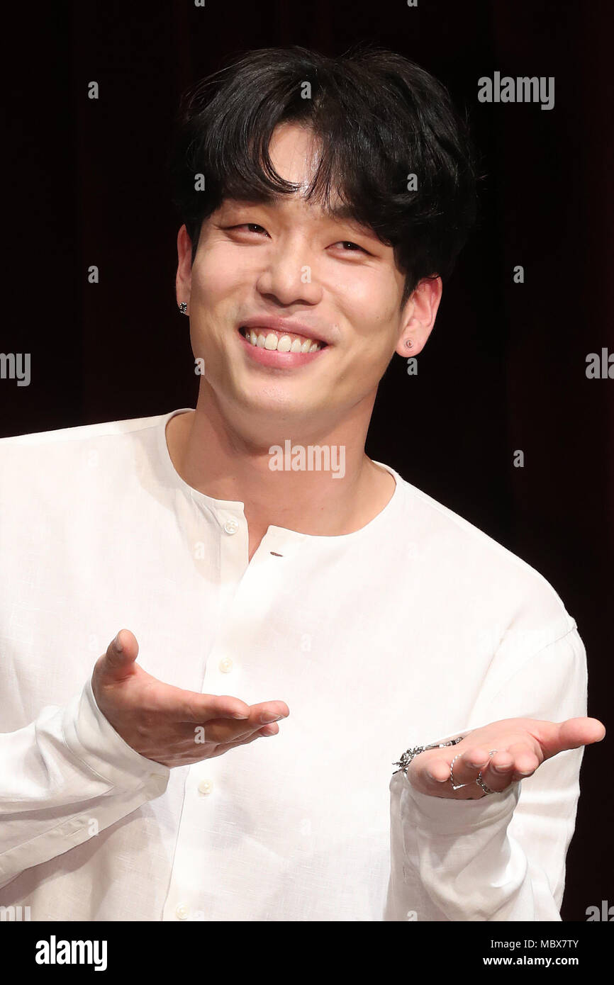 12th Apr, 2018. S. Korean singer Lee Chang-min South Korean singer Lee ...