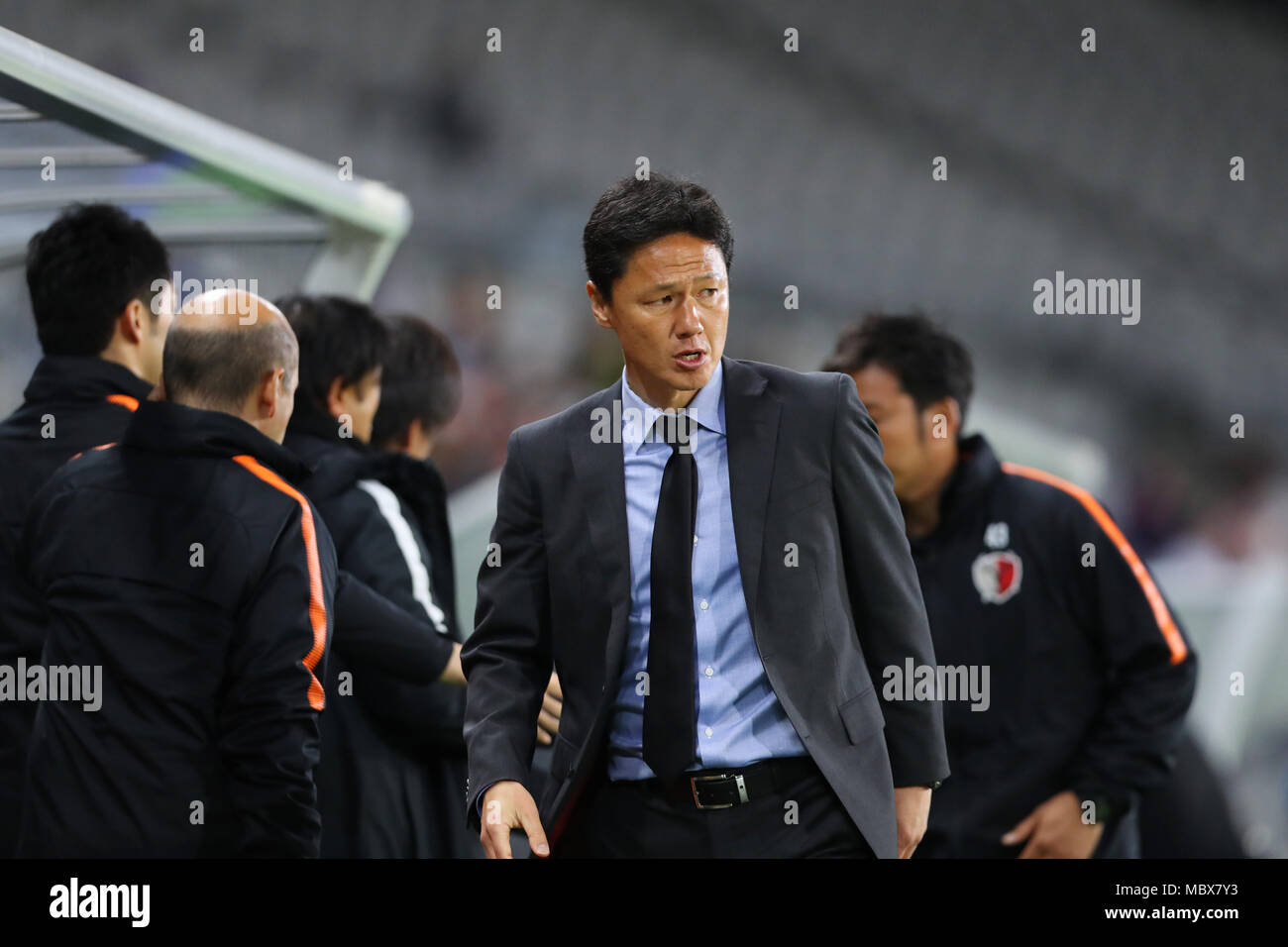 Ajinomoto Stadium, Tokyo, Japan. 11th Apr, 2018. Go Oiwa (Antlers ...