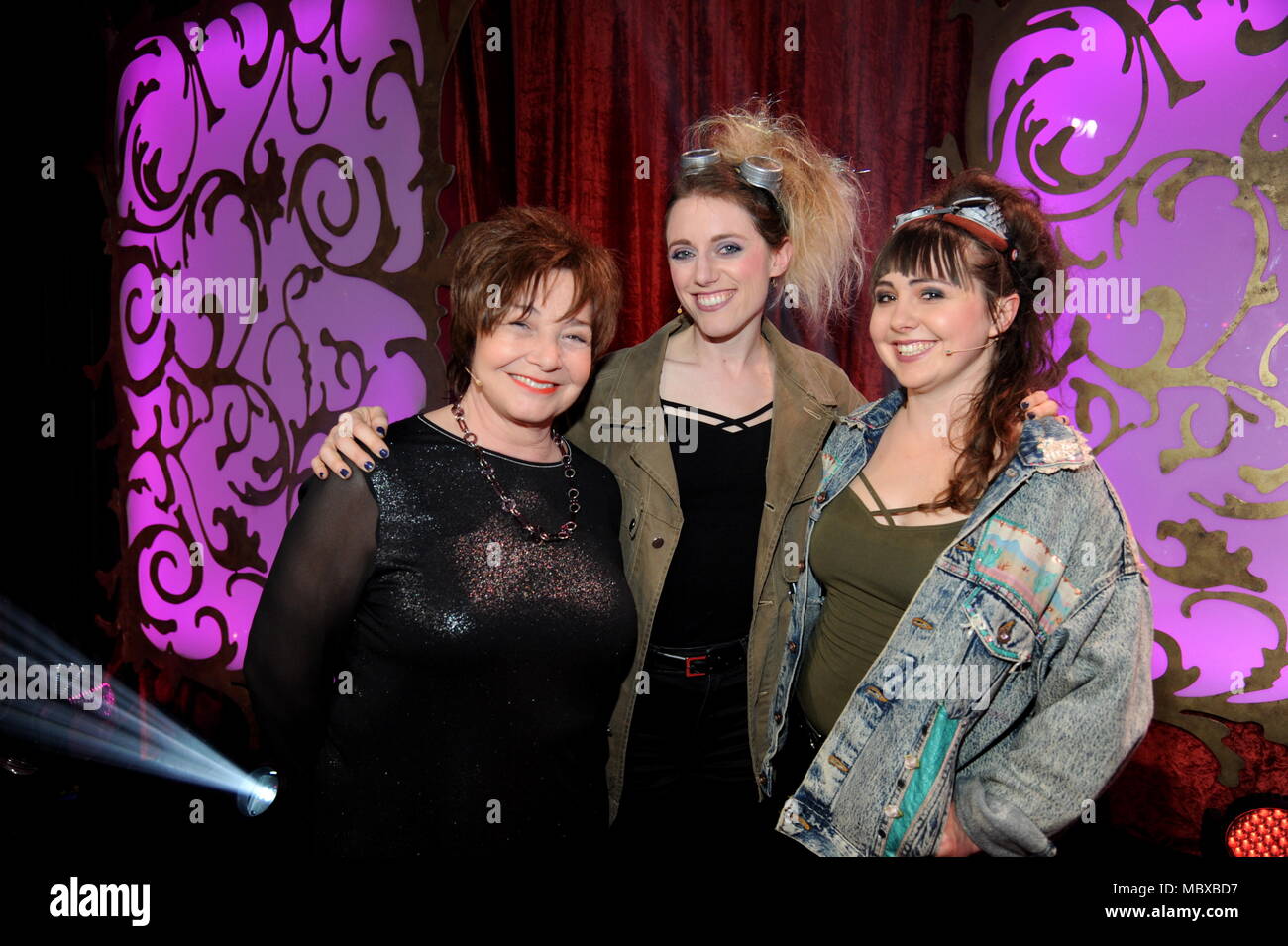 11 April 2018, Germany, Cologne: Comedian Anka Zink (l-r) and Swiss ...