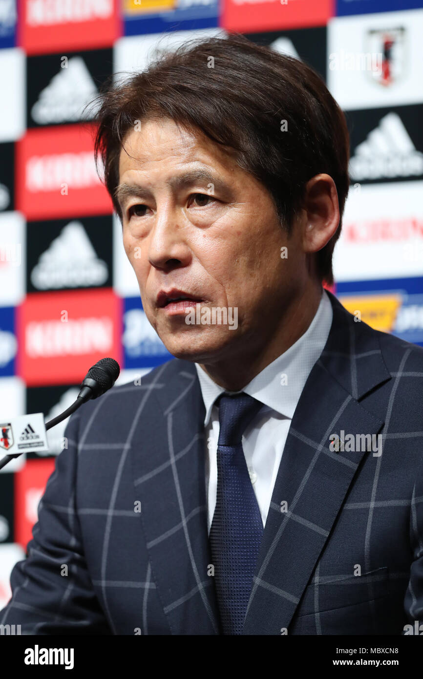 Tokyo, Japan. 12th Apr, 2018. Akira Nishino (JPN) Football/Soccer ...