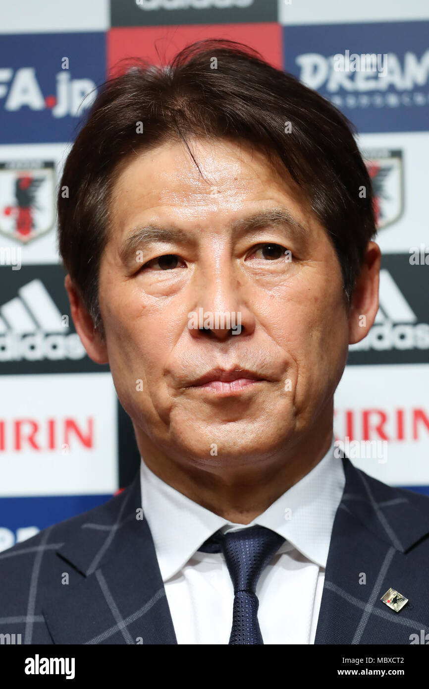 Tokyo, Japan. 12th Apr, 2018. Akira Nishino (JPN) Football/Soccer ...