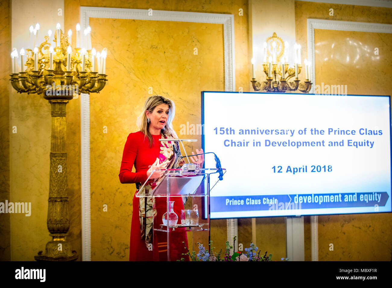 The Hague, The Netherlands. 12th Apr, 2018. Queen Maxima of The ...