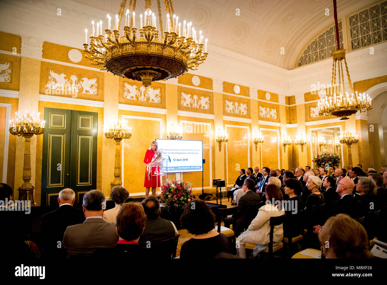 The Hague, The Netherlands. 12th Apr, 2018. Queen Maxima of The ...