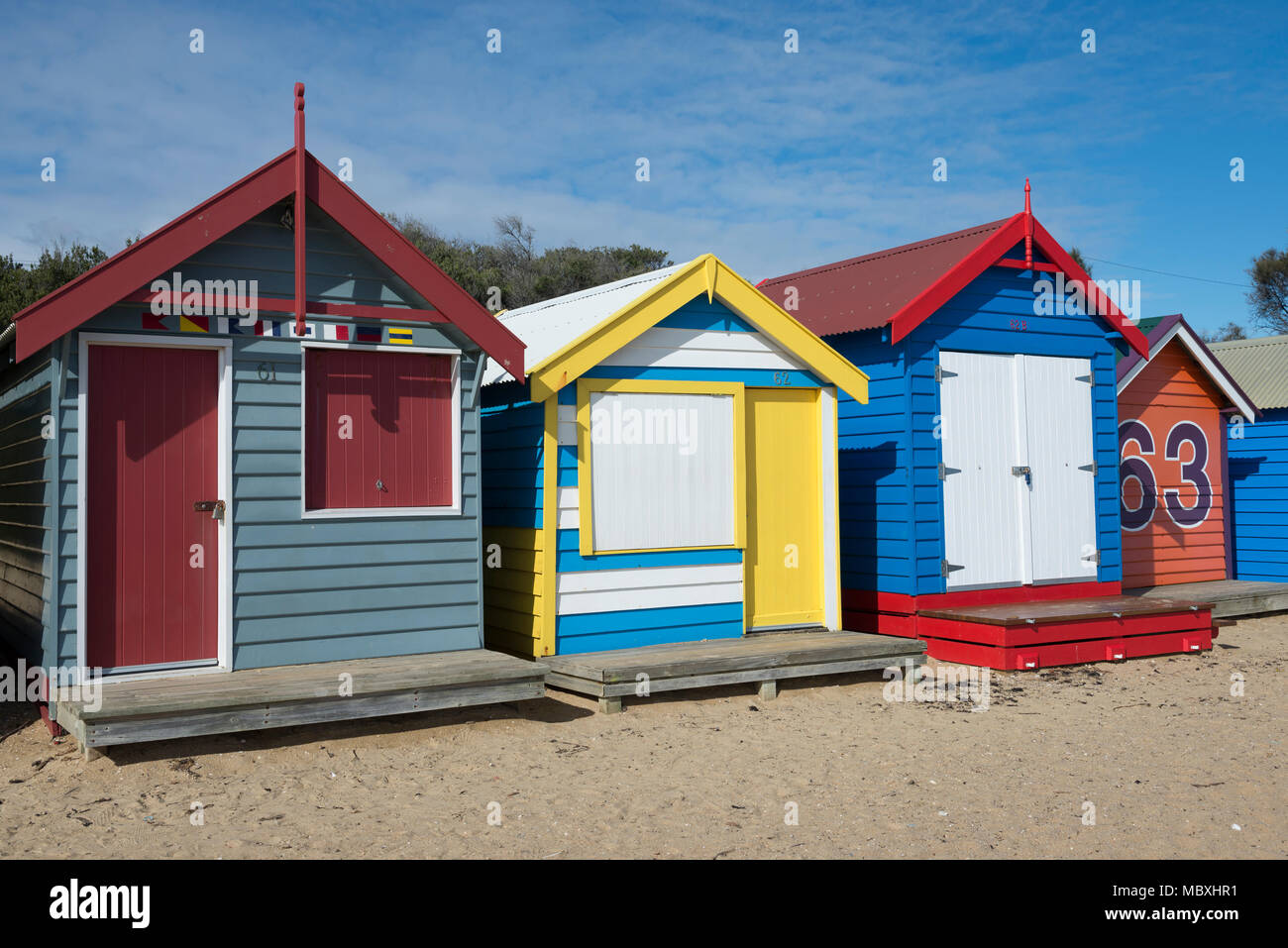 Brighton Beach Huts, Melbourne, Victoria, Australia Stock Photo - Alamy