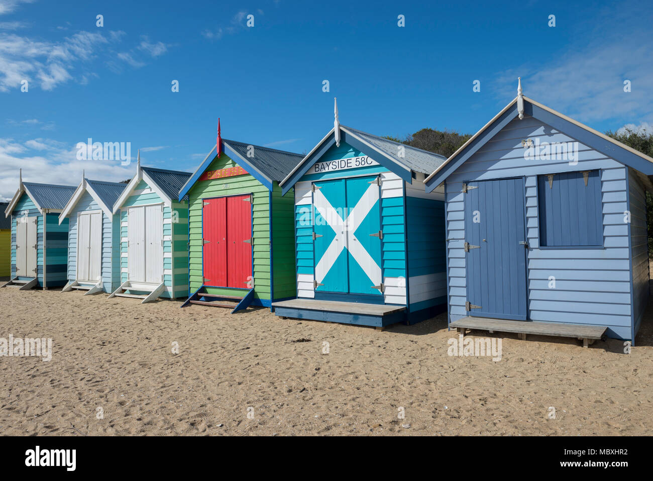 Brighton Beach Huts, Melbourne, Victoria, Australia Stock Photo - Alamy