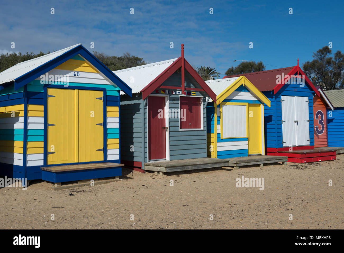 Brighton Beach Huts, Melbourne, Victoria, Australia Stock Photo - Alamy
