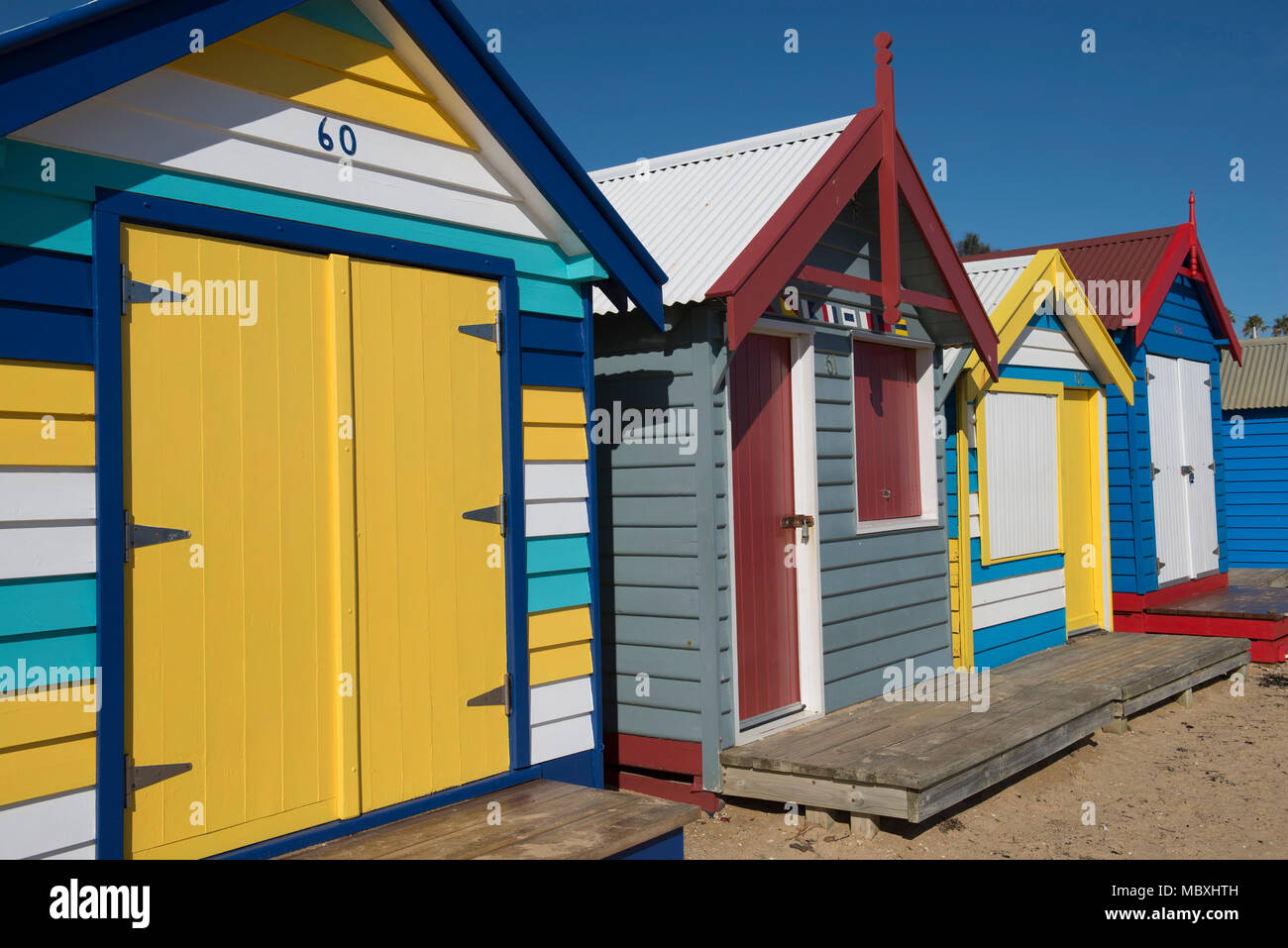 Victorian brighton beach huts hi-res stock photography and images - Alamy