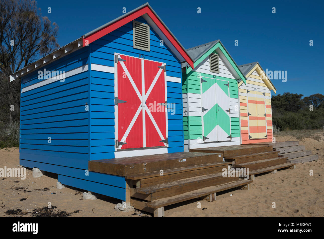 Brighton Beach Huts, Melbourne, Victoria, Australia Stock Photo - Alamy